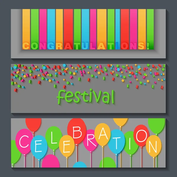 Colorful congratulations banner Stock Vector Image by ©Olga_C #96392960