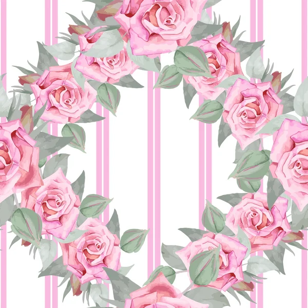 Rosas y hojas imágenes de stock de arte vectorial | Depositphotos