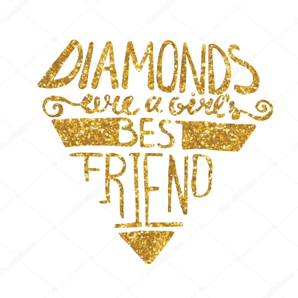 Diamonds are the best girls friends Stock Vector Image by ©Olga_C #96393358