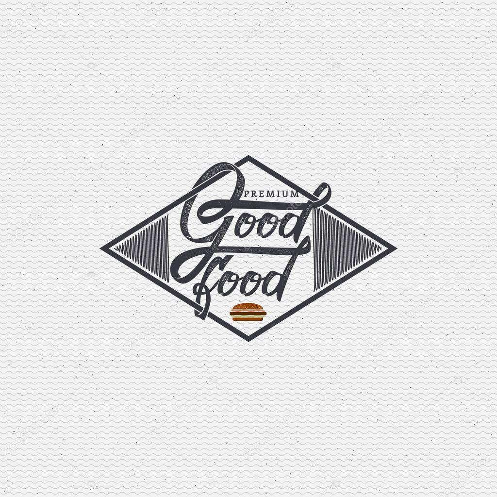 Good food - labels, stickers, hand lettering, was written with the help ...