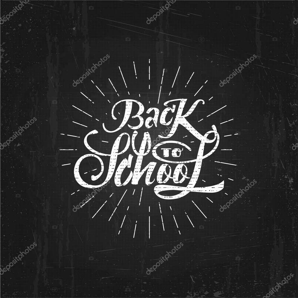 De vuelta a la escuela en pizarra- etiquetas, pegatinas, letras a mano ...