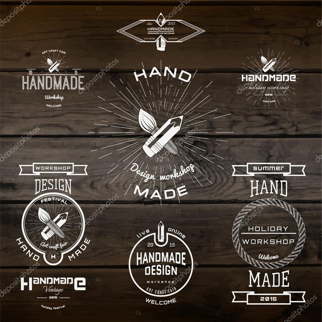 Handmade badges logos and labels for any use Stock Vector Image by ...