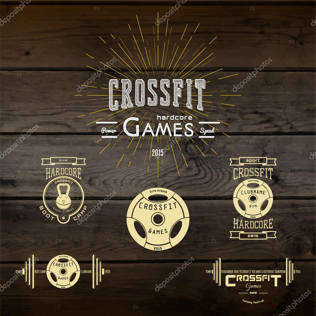 CrossFit badges logos and labels for any use Stock Vector Image by ...