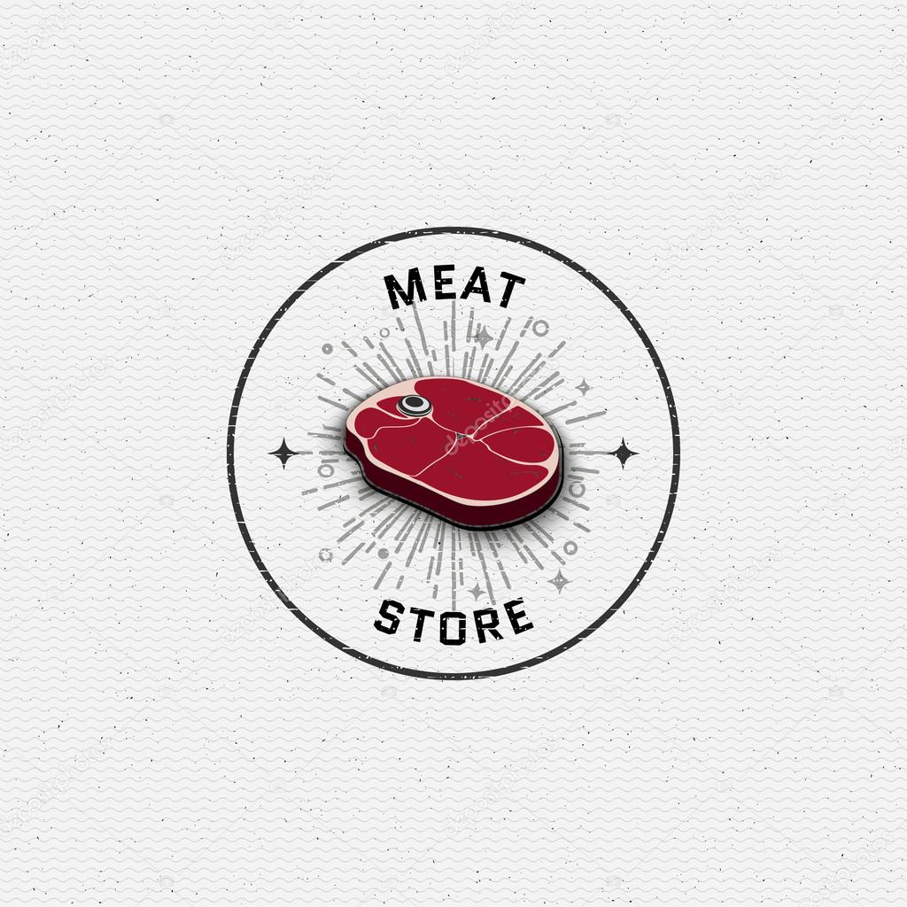 Insignes de magasin de viande logos et étiquettes pour toute ...