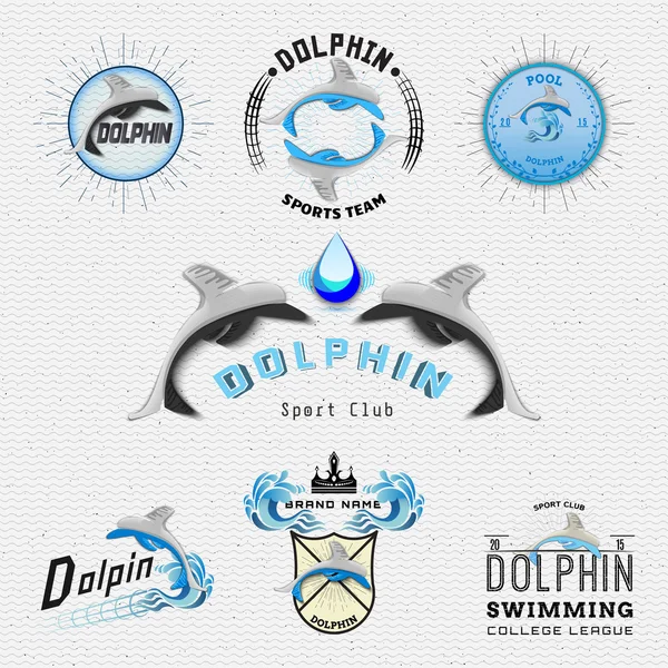 Dolphin badges logos and labels for any use Stock Vector Image by ...