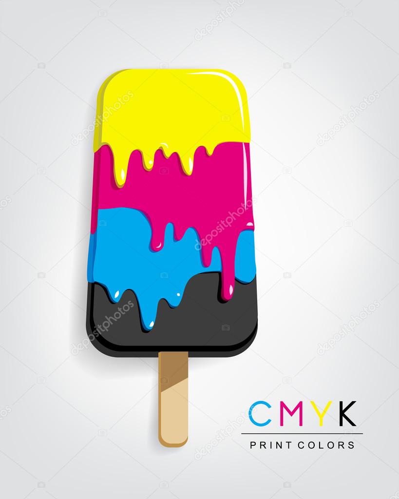 Ice-cream-colored-CMYK-model Stock Vector Image by ©SMSka #106028426