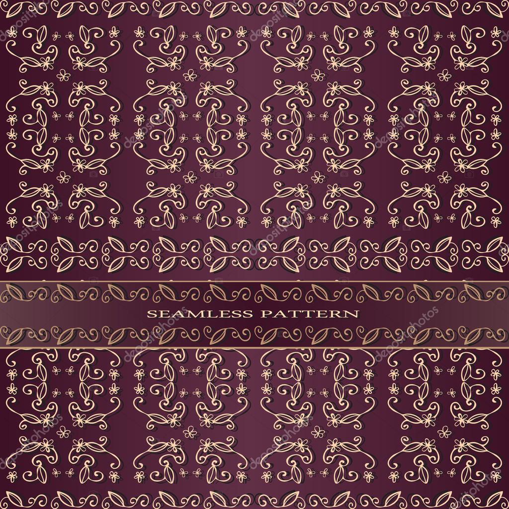 Vintage abstract pattern with floral ornament Stock Vector Image by ...