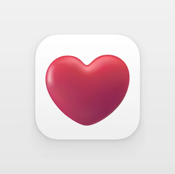 Heart App icon template. Mobile application icon. Vector colorful photo ...