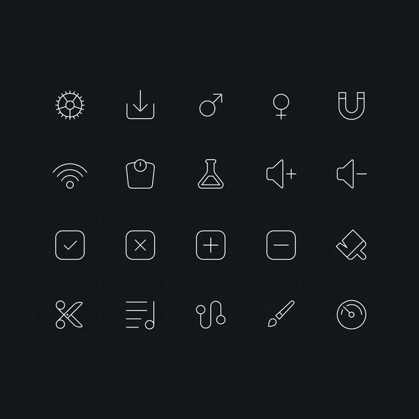 Outline vector icons for web and mobile. Thin 1 pixel stroke & 60x60 ...