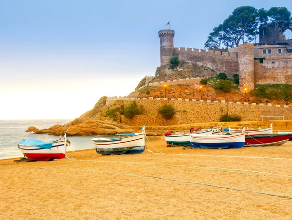 Tossa de Mar. Fishing boats on the beach. — Stock Photo © pillerss ...