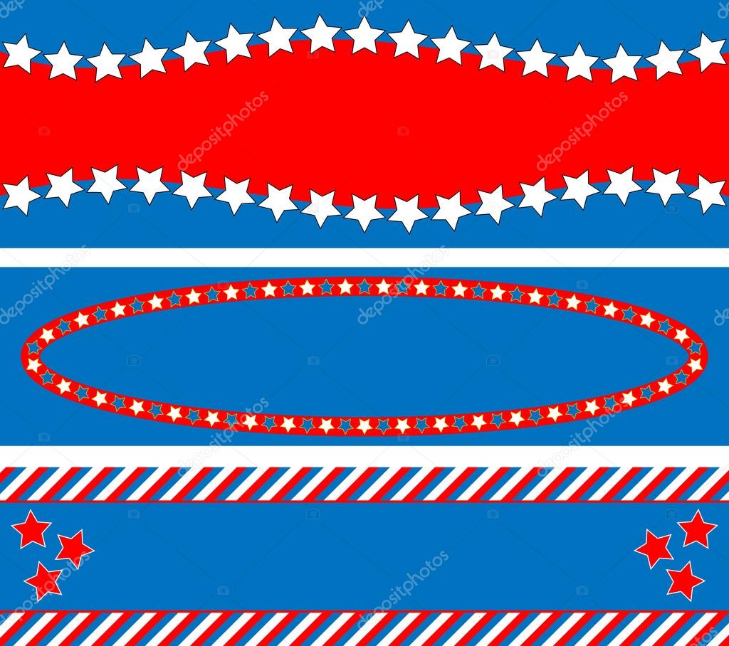 Red And Blue Striped Border