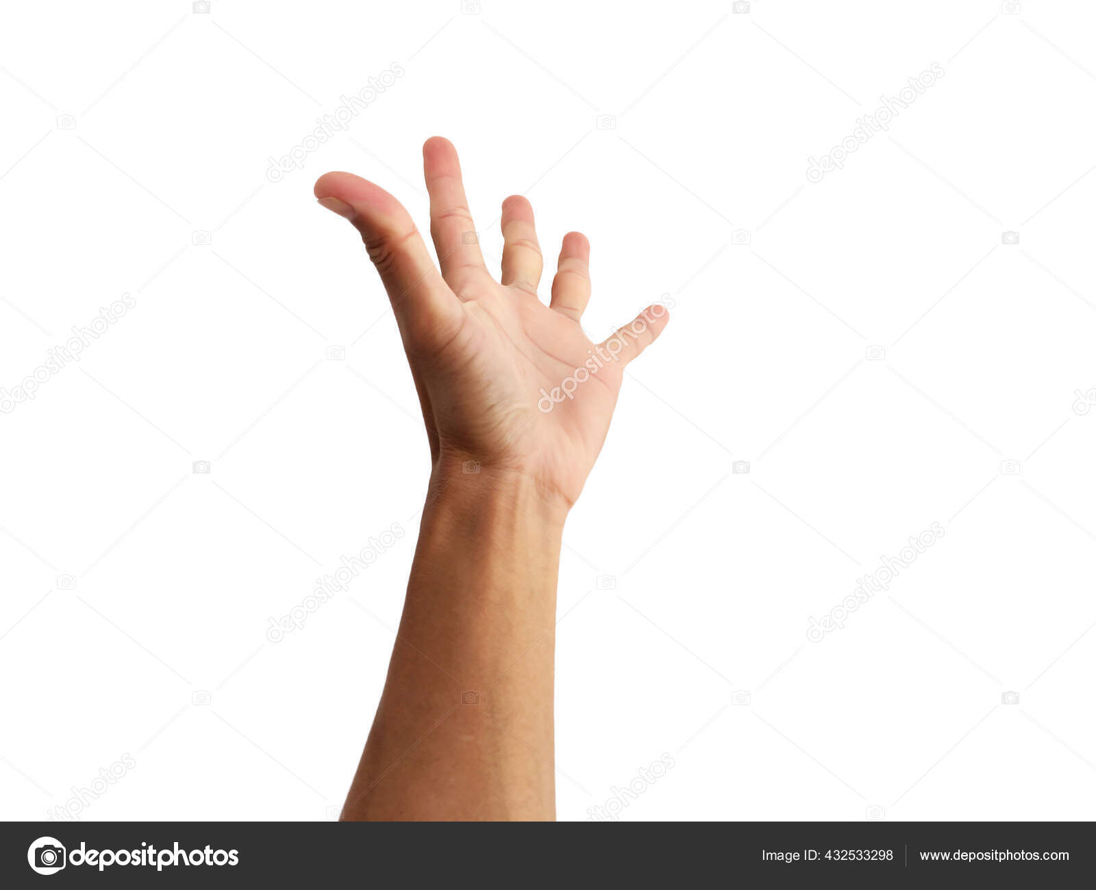 Hand Man Show Hand White Background Stock Photo by ©Masteronline2021 ...