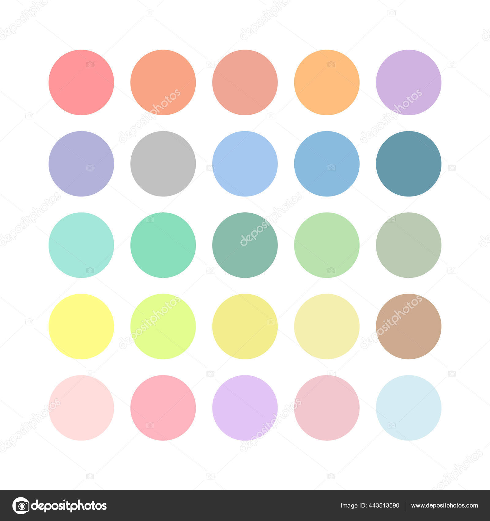 Pastel Renk Daire Paletleri Katalog Arkaplanı ©Masteronline2021 ...