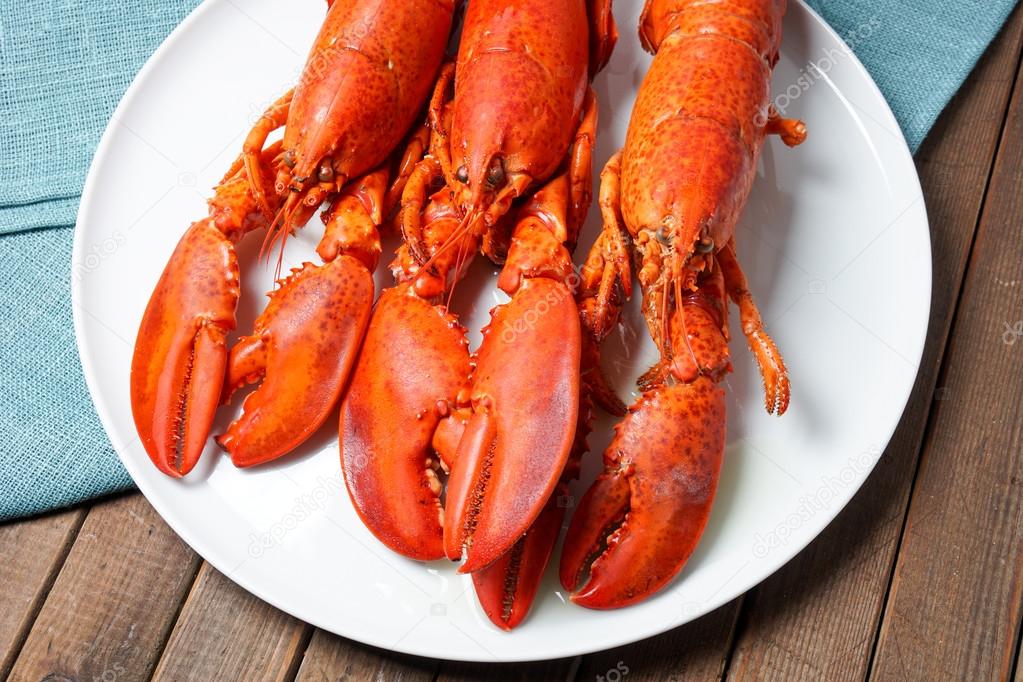 Cooked red Lobsters — Stock Photo © Esbenklinker #111007826