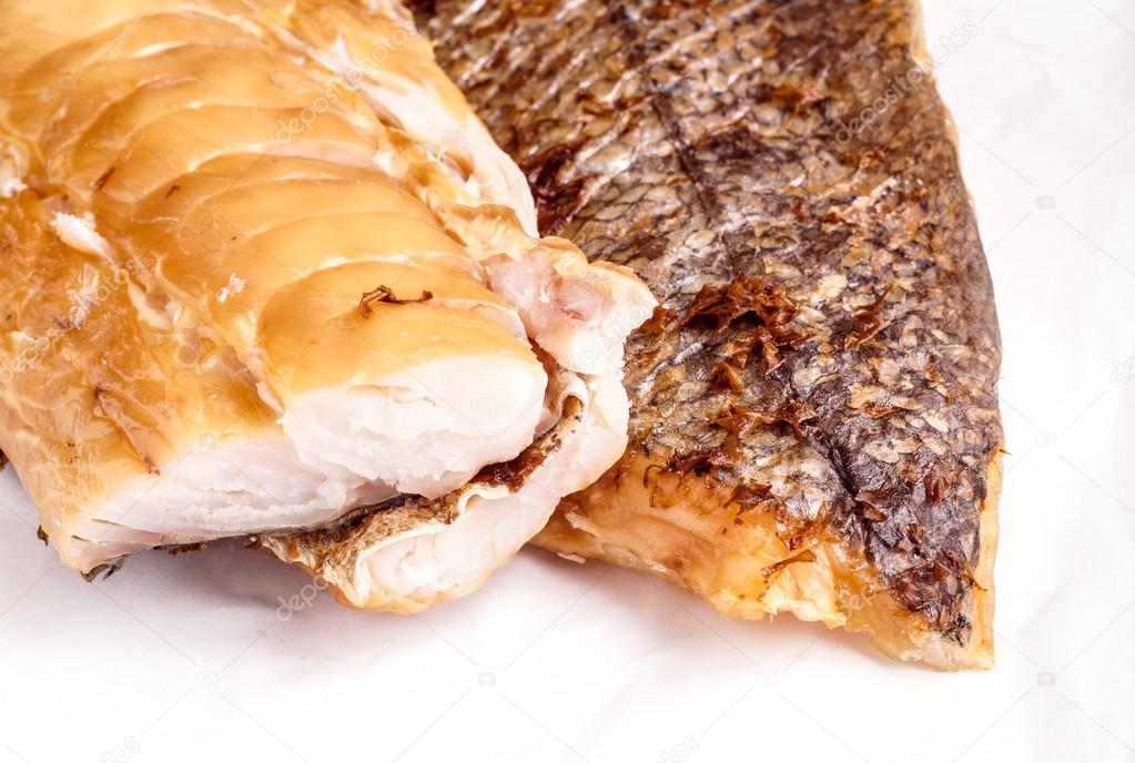 Smoked Fish Hake Fillet — Stock Photo © Esbenklinker #75611335