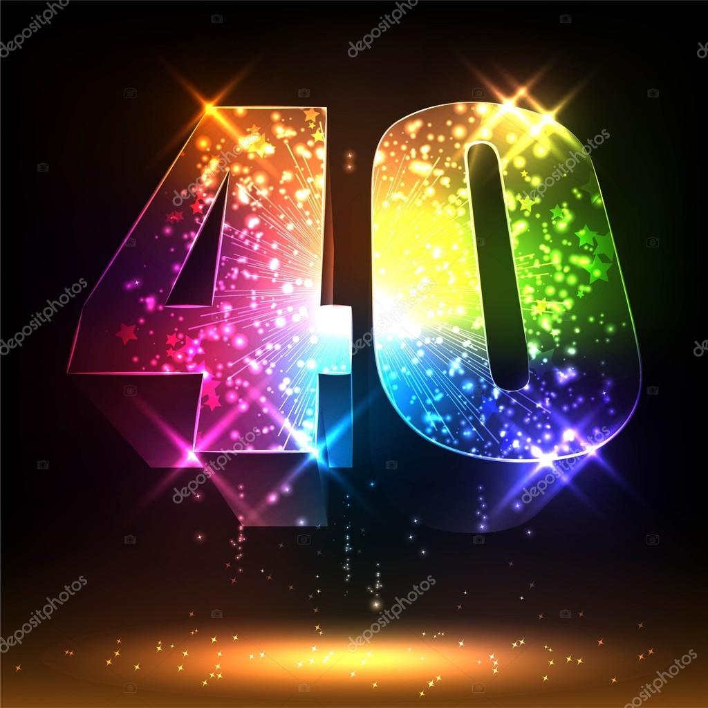 Number forty. 3d figures Stock Vector by ©palpitation 103217766