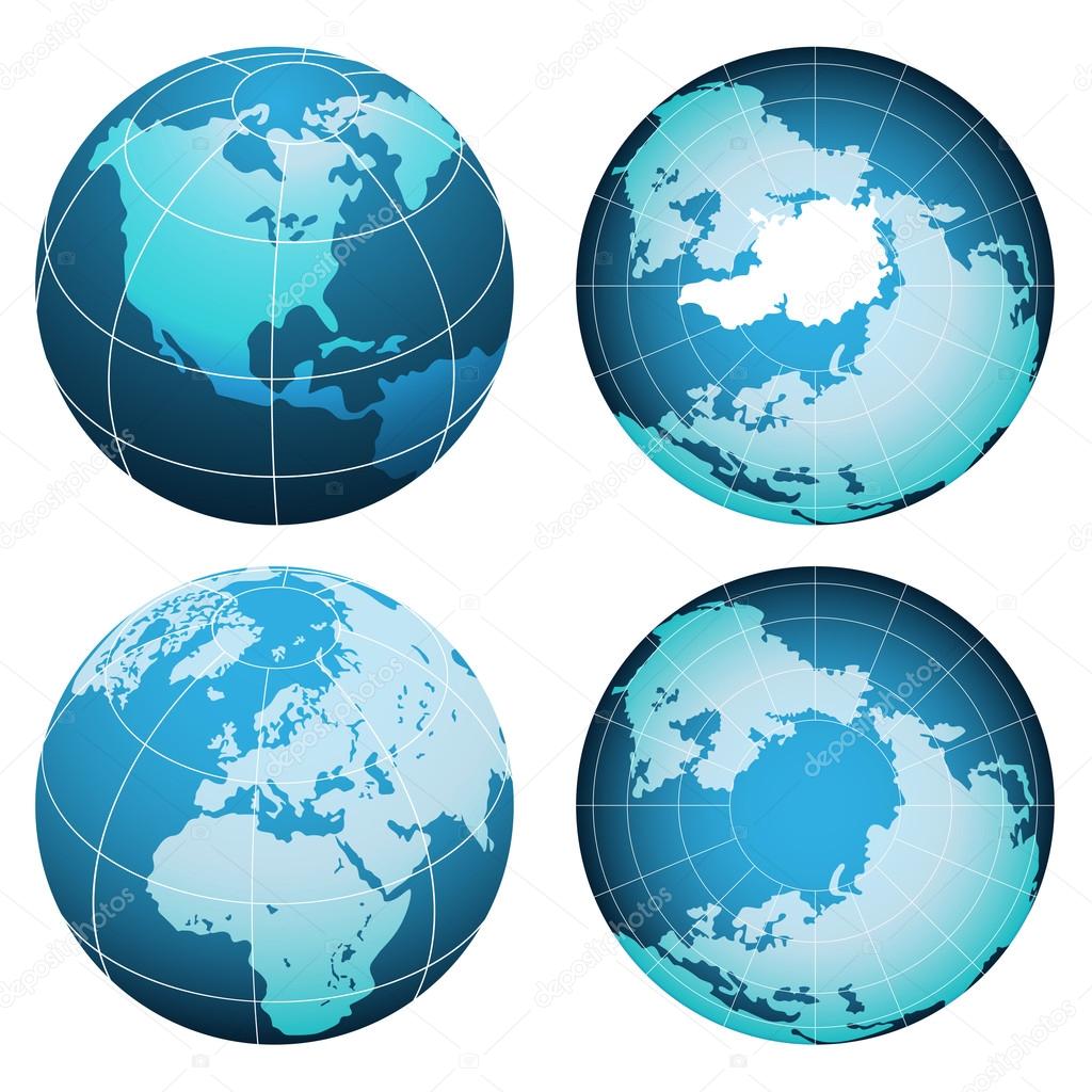 Earth map scheme — Stock Vector © palpitation #52946315