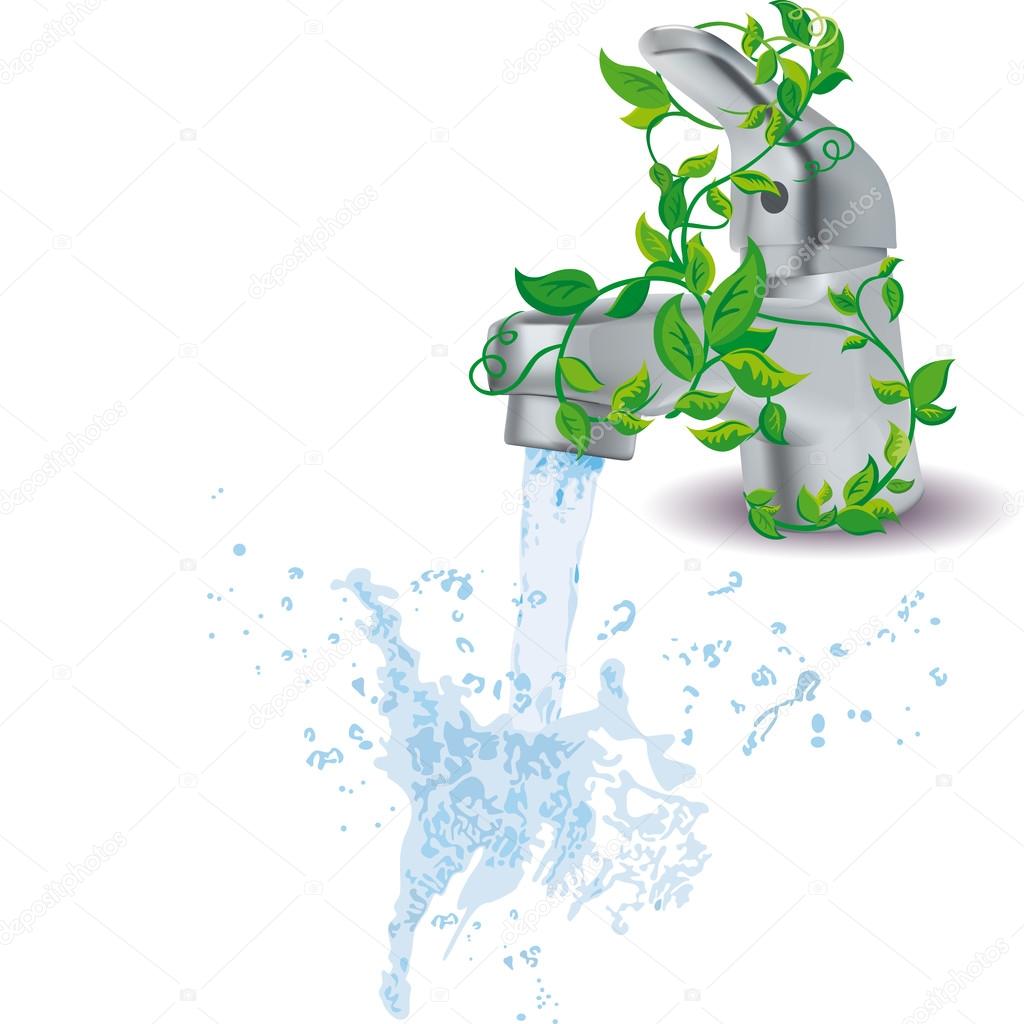 Clean water from the tap Stock Vector by ©palpitation 75312513
