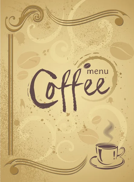 Menu for restaurant, cafe, bar, coffeehouse. Coffee background. EPS 10 ...