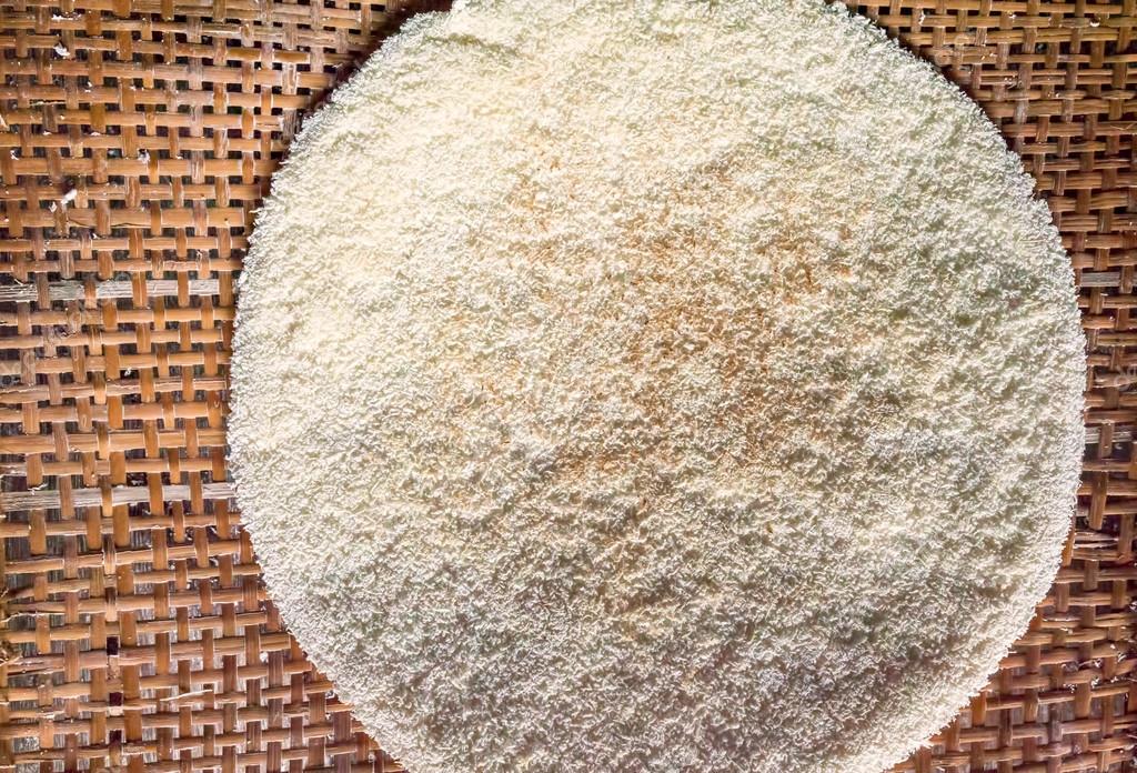 Cooked cassava pie, traditional indigenous cousine Stock Photo by ...