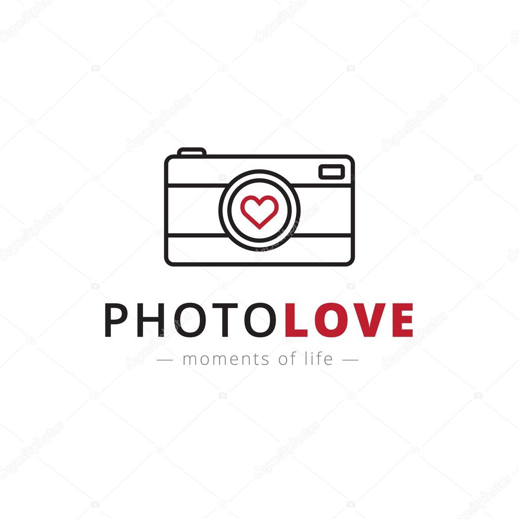 Vector line style camera logo. Brand sign Stock Vector Image by ©Stacy ...