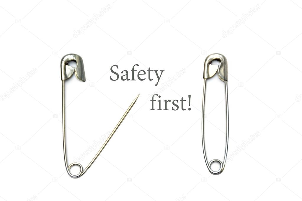 Safety Pin Opened And Closed