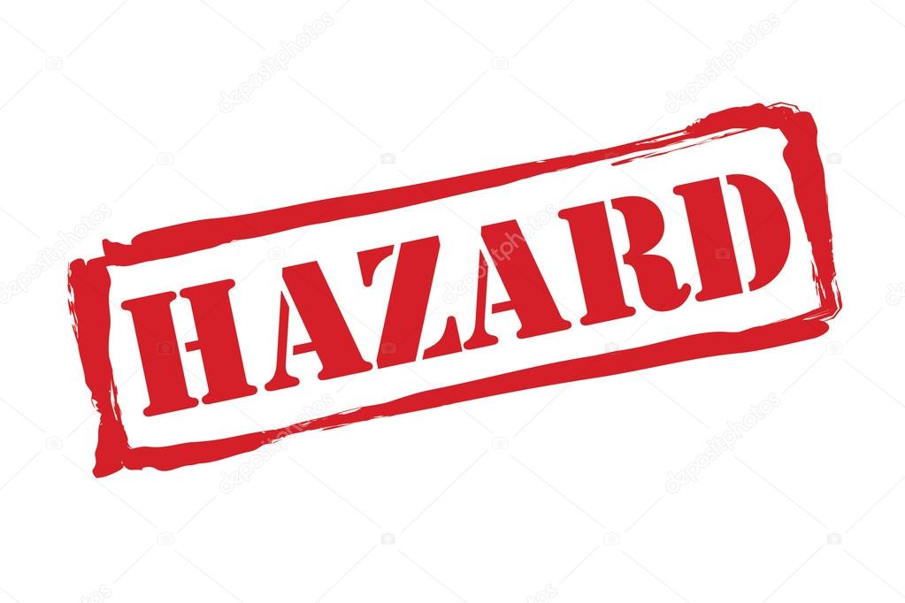 HAZARD red rubber stamp vector over a white background. Stock Vector ...