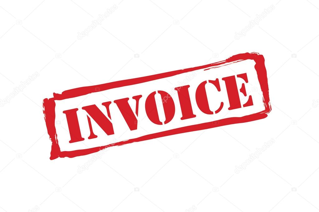 INVOICE red rubber stamp vector over a white background. Stock Vector ...