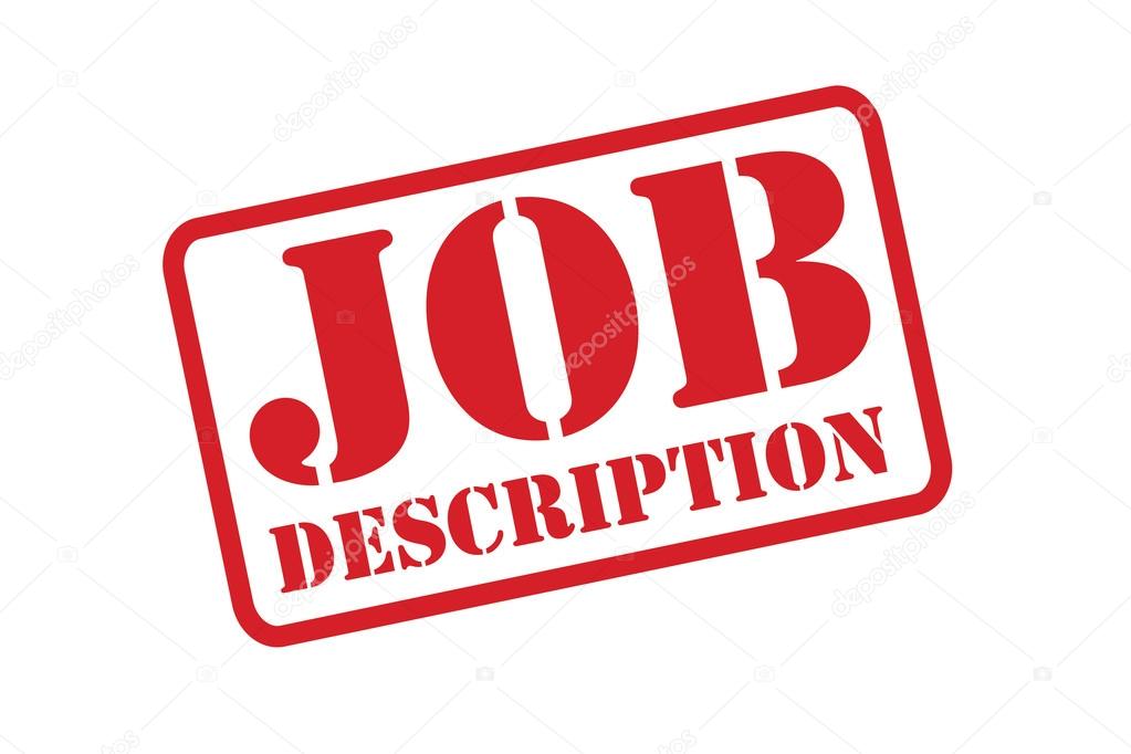 JOB DESCRIPTION red Rubber Stamp vector over a white background. Stock ...