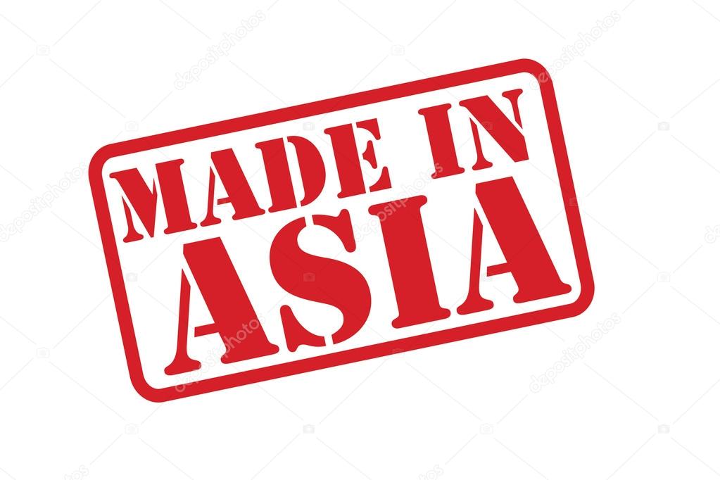 MADE IN ASIA Rubber Stamp vector over a white background. Stock Vector ...