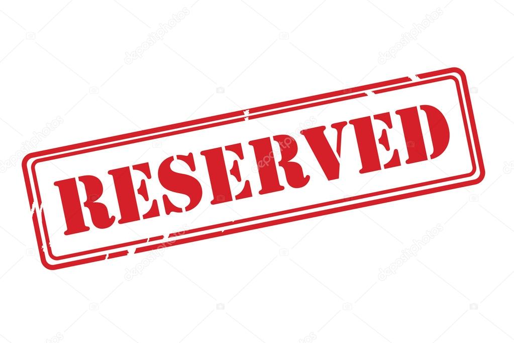RESERVED red rubber stamp vector over a white background. Stock Vector ...