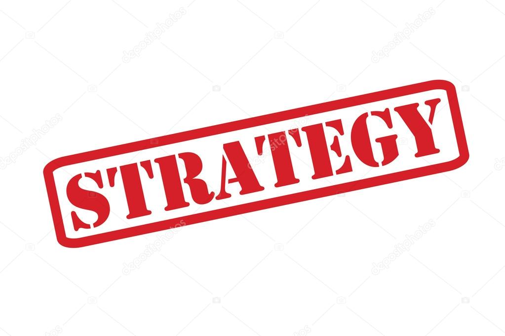 STRATEGY red Rubber Stamp vector over a white background. — Stock ...