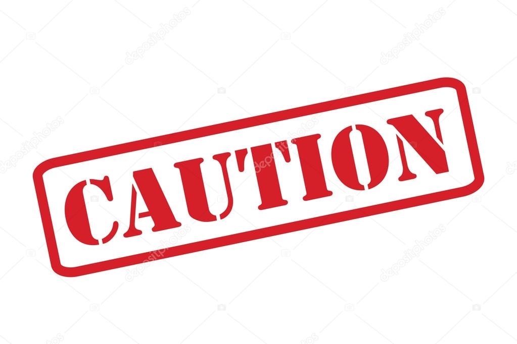 Let op rode rubberen stempel vector op een witte achtergrond ...