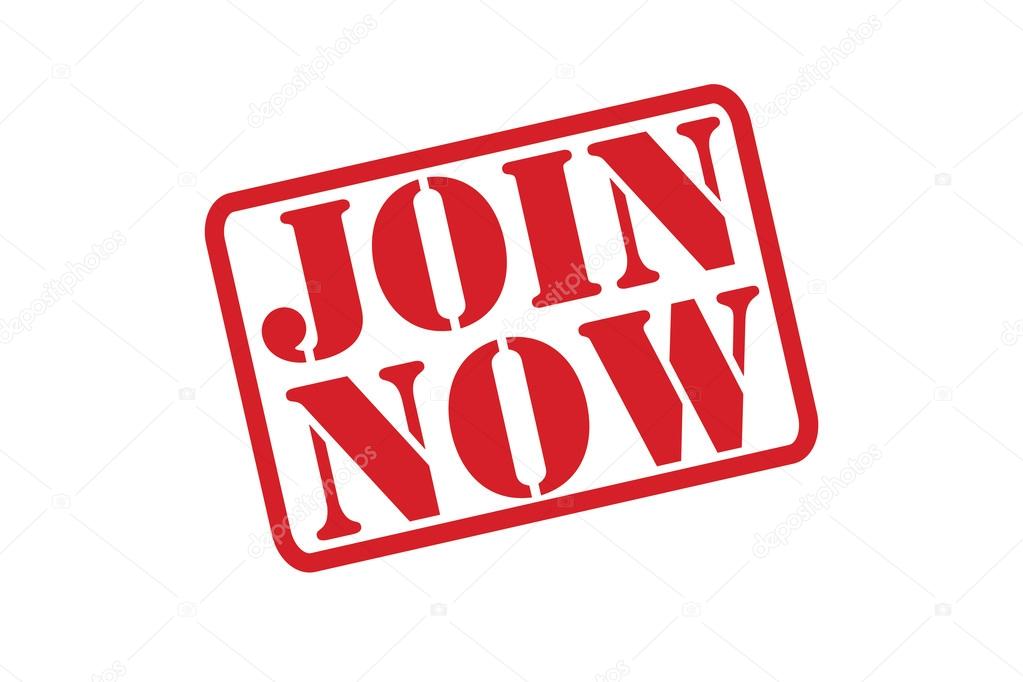 JOIN NOW red rubber stamp text vector over a white background. Stock ...