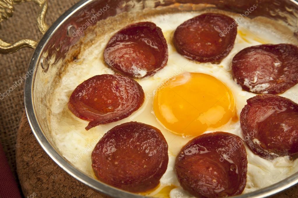 Turkish Sausage (sucuk) and egg Stock Photo by ©gorkemdemir 55743857