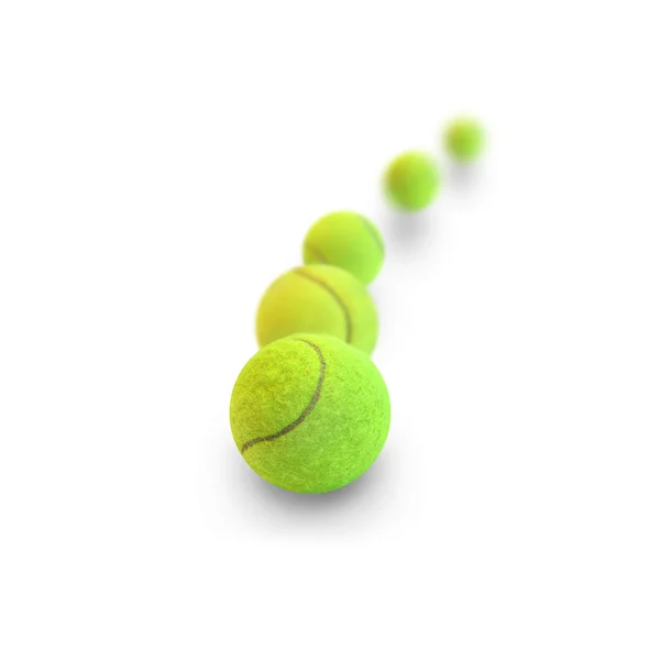 Tennis Balls in a row — Stock Photo © gemenacom #4555543
