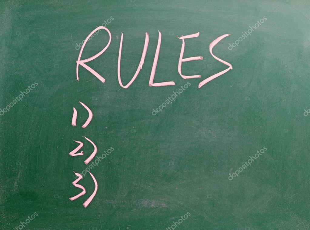 The Rules sign on blackboard — Stock Photo © zorabc #66251545