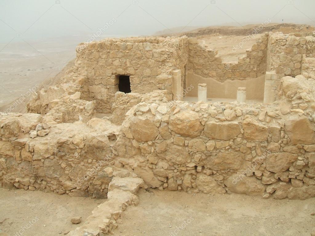King Herod Palace, Masada in Judean Desert, Israel — Stock Photo ...