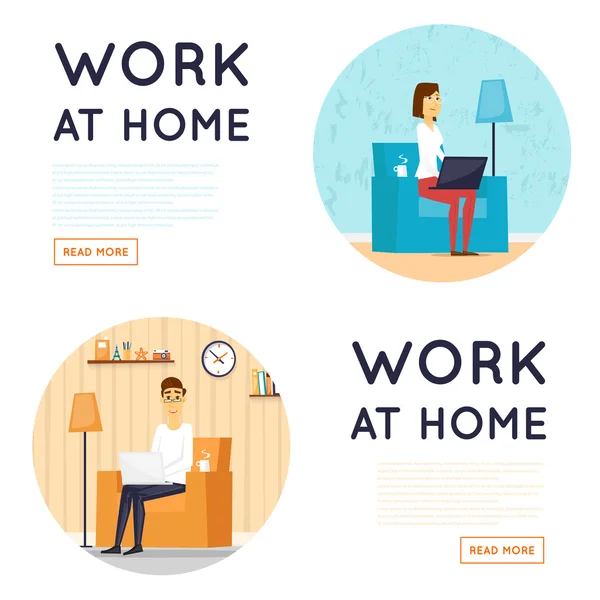 Work from home Vector Art Stock Images | Depositphotos