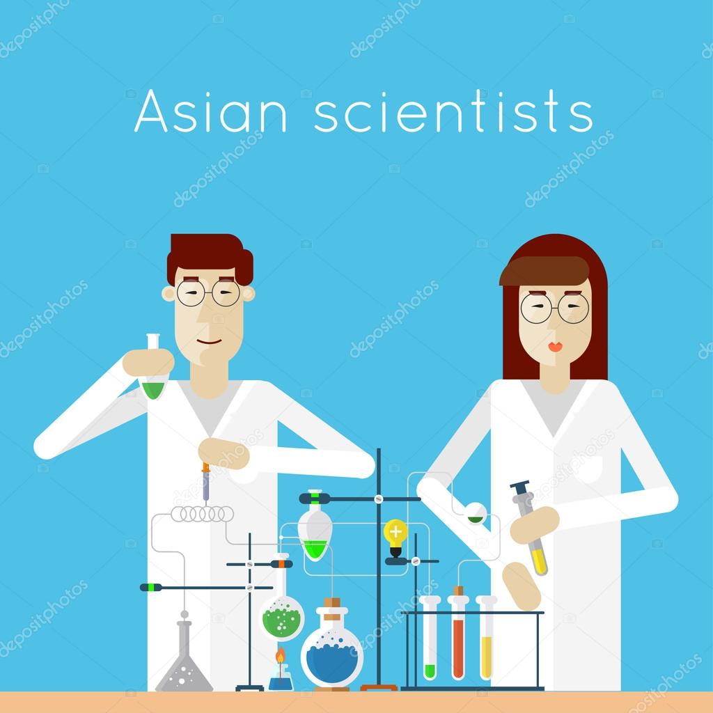 Scientists woman and man in laboratory Stock Vector Image by ©odis ... Scientists woman and man in laboratory Stock Vector Image by ©odis ...