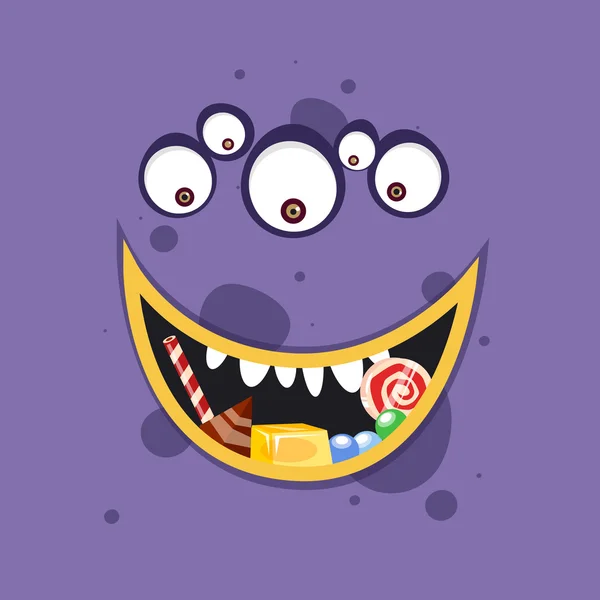 Halloween monster eating candies Stock Vector Image by ©odis #81660630
