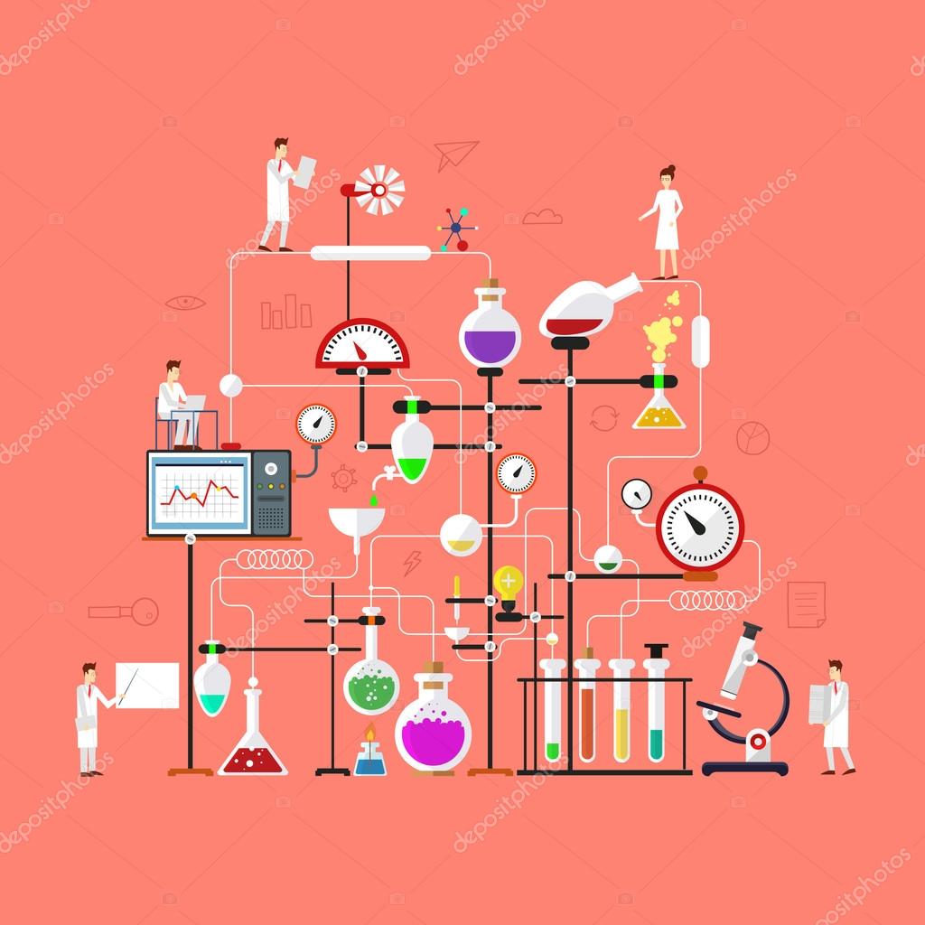 Laboratory workspace and equipment Stock Vector Image by ©odis #88804732