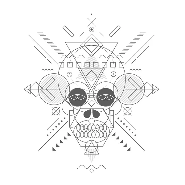 Skull painted geometric shapes — Stock Vector © odis #92777598