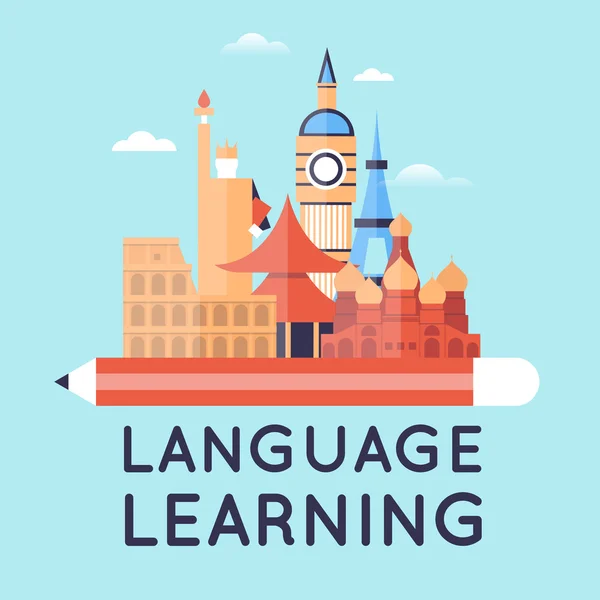 Learning foreign languages ⬇ Vector Image by © odis | Vector Stock 92777942