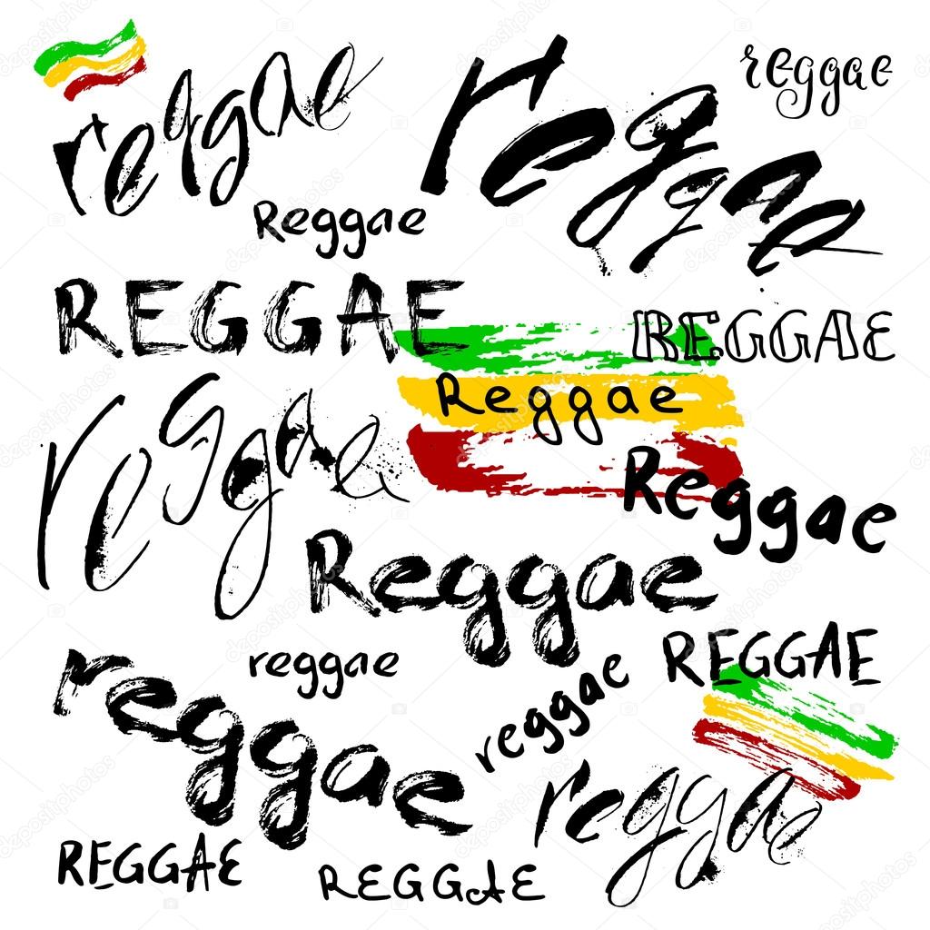 Lettering poster in reggae style — Stock Vector © josephine_art #85852524