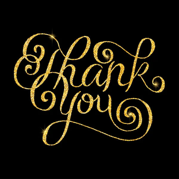 Thank You vector golden calligraphy. Stock Vector Image by ©ronedale ...