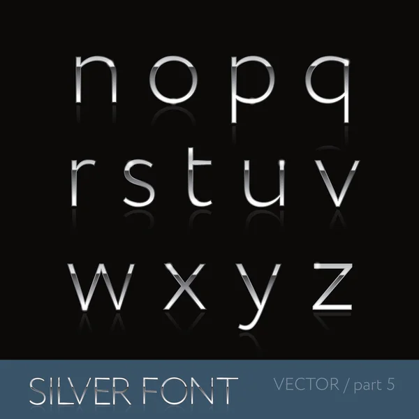 Letras color plata imágenes de stock de arte vectorial | Depositphotos