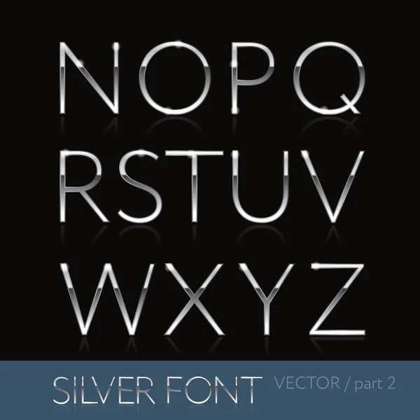 Letras color plata imágenes de stock de arte vectorial | Depositphotos