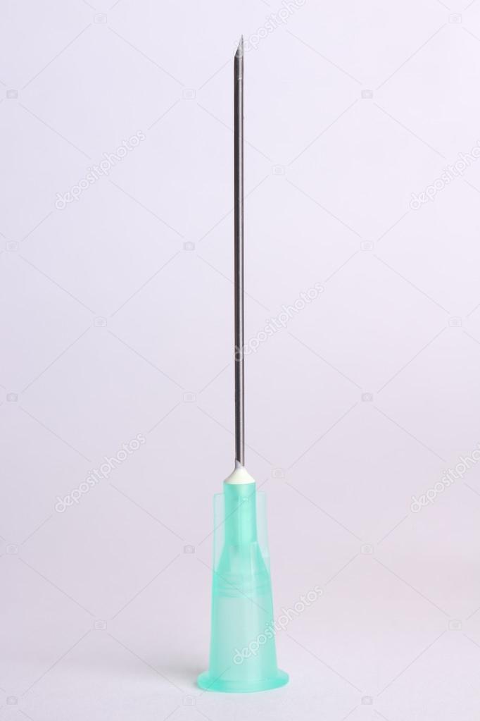 Injection needle. Isolated on white background. – Stock Editorial Photo ...