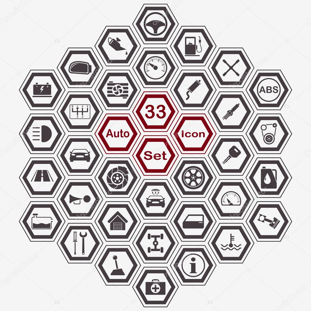 Polygon auto icon set Stock Vector by ©RusMobyus 70423879